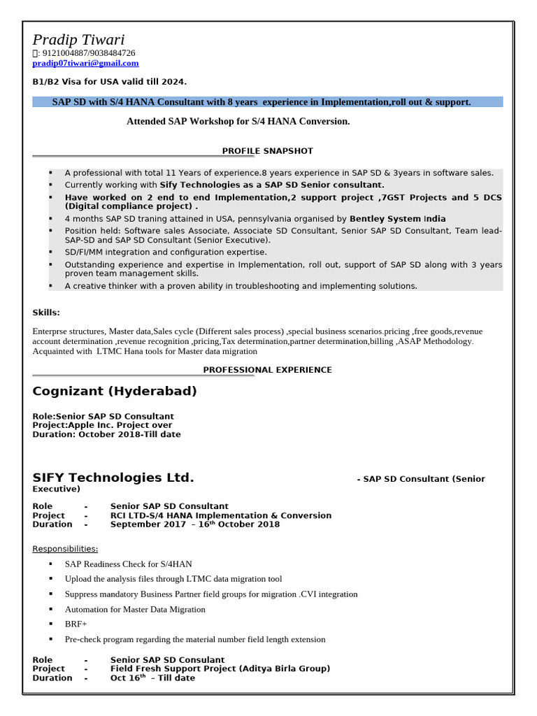 2 Pradip Tiwari SAP SD-4 | PDF | Invoice | Business