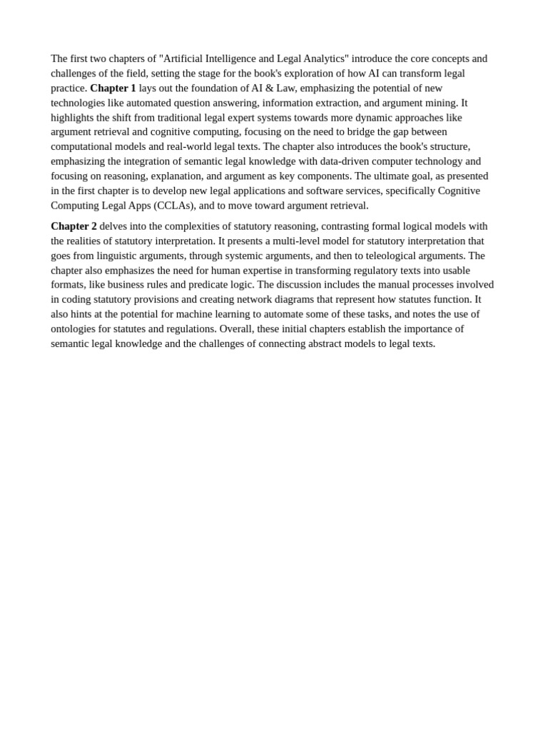 AI and Legal Analytics: Core Concepts | PDF