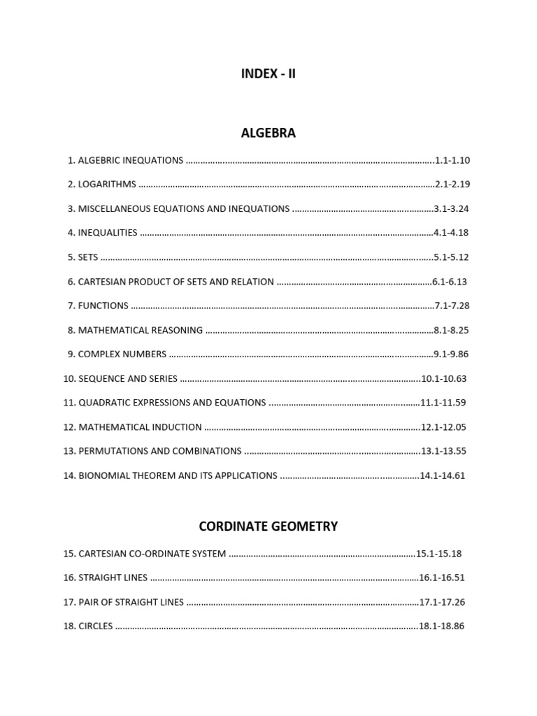 Trigonometry Index Overview | PDF