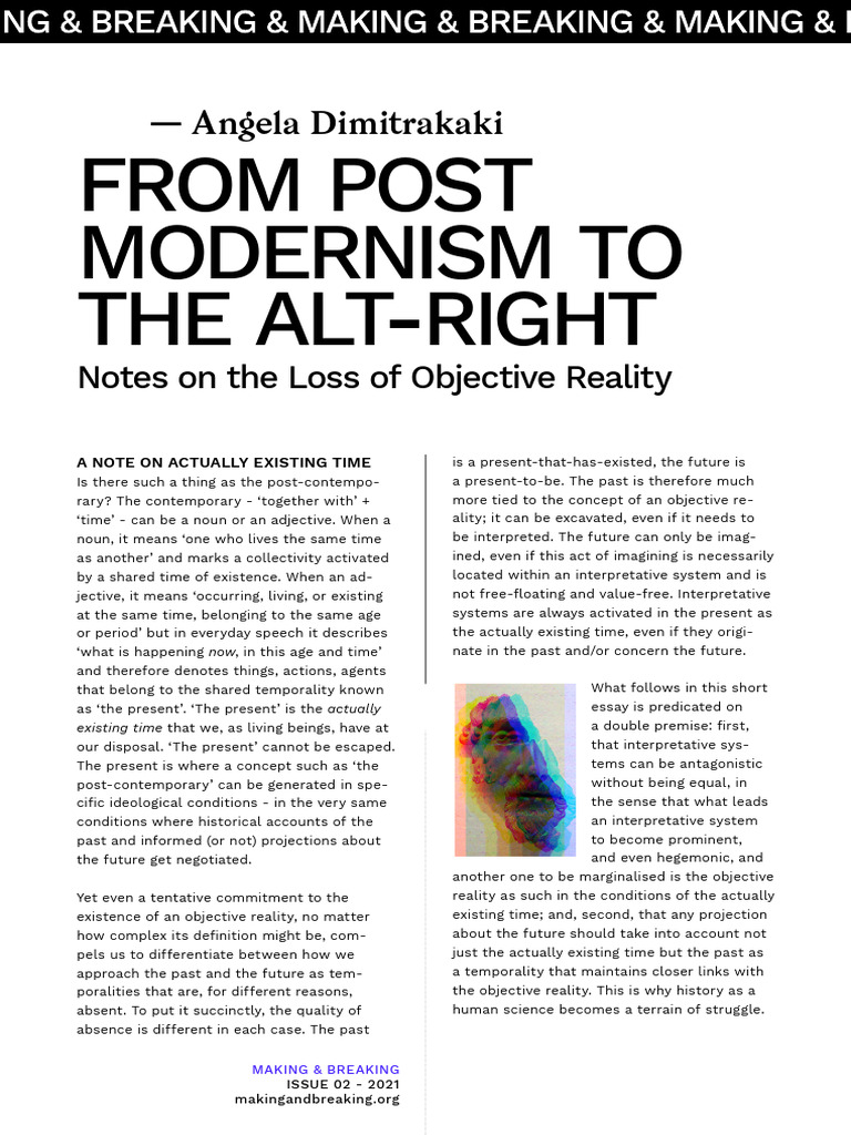 From Postmodernism To The Alt Right Note | PDF | Postmodernism ...