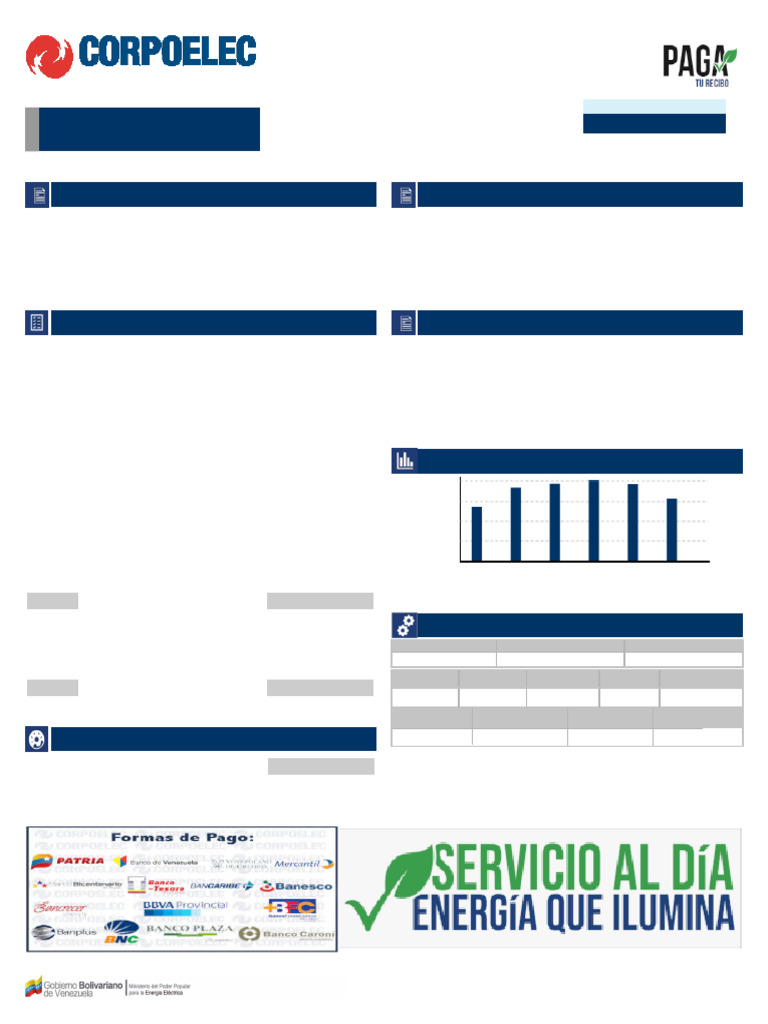 Factura de Servicios Corpoelec 2025 | PDF | Saneamiento | Gestión de ...