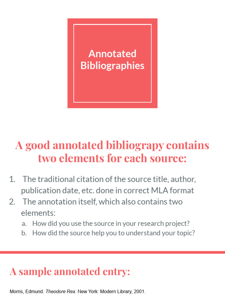 NHD Annotated Bibliographies | PDF
