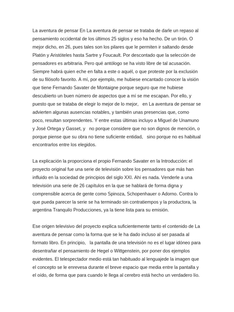 La Aventura de Pensatr | PDF | Platón | Pensamiento