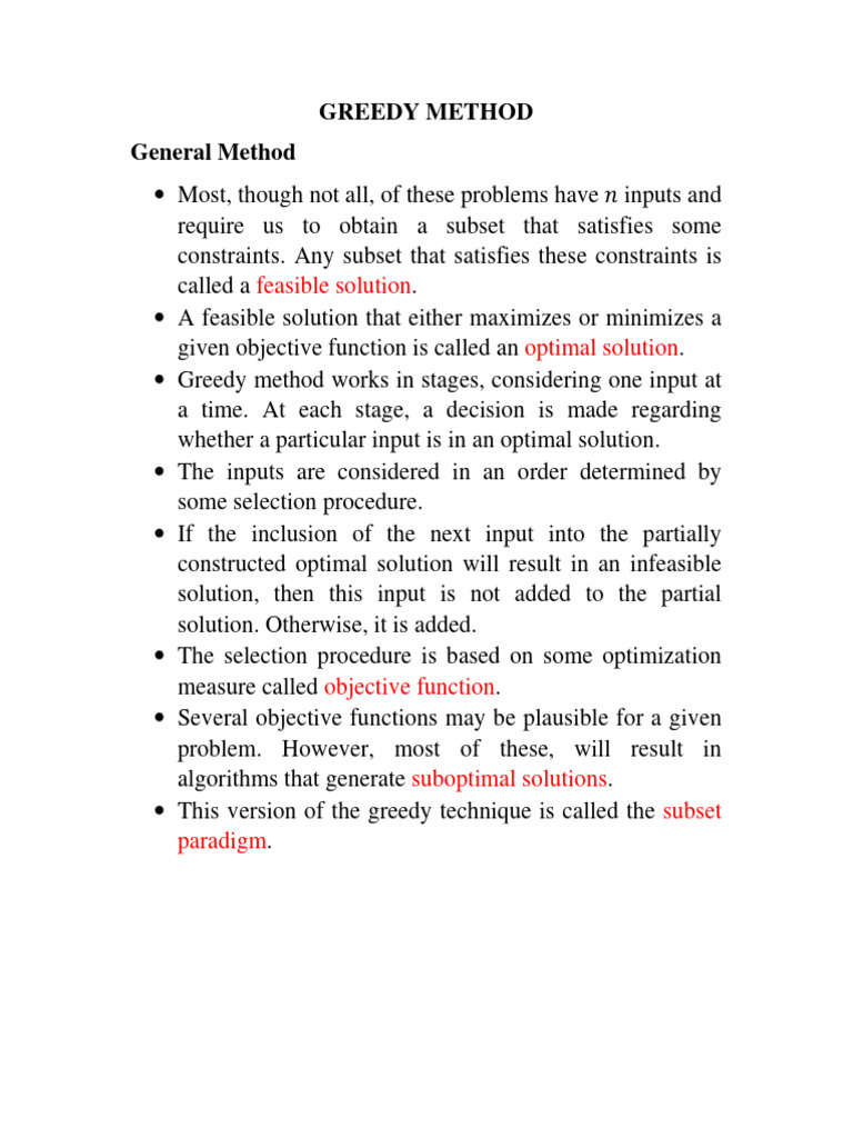 GREEDY METHOD | PDF | Vertex (Graph Theory) | Algorithms And Data ... GREEDY METHOD | PDF | Vertex (Graph Theory) | Algorithms And Data ...