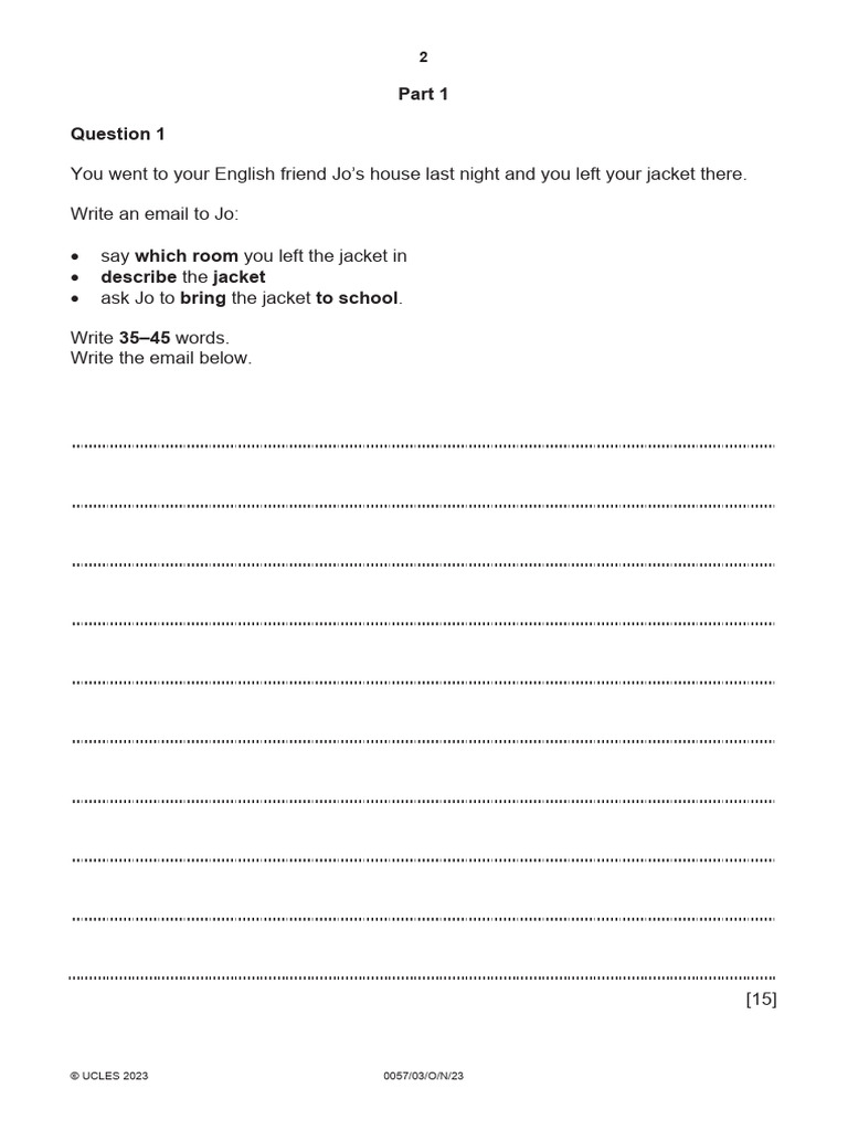 Checkpoint Writing Past Papers | PDF | Copyright