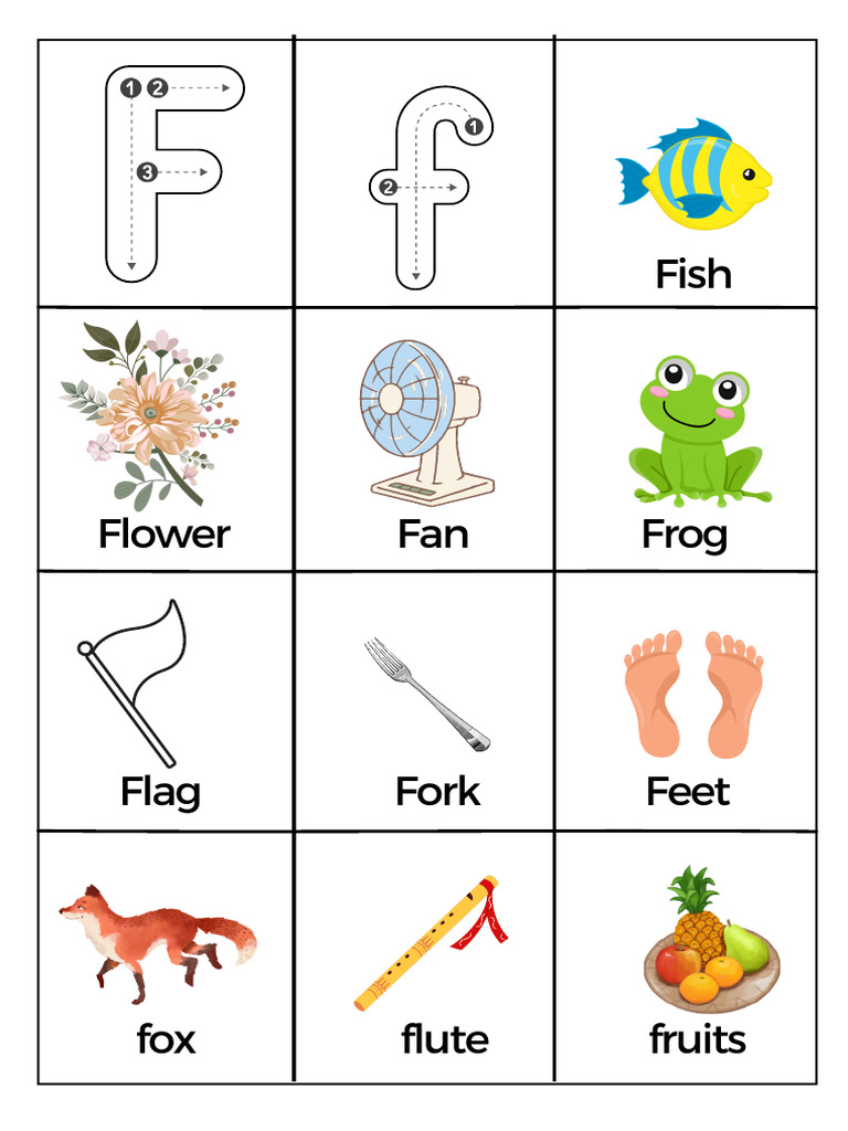 Fun with F Words: Fish, Frog, and More | PDF