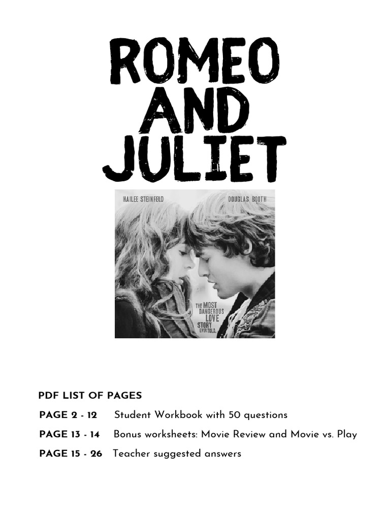 Romeo and Juliet: PAGE 2 - 12 PAGE 13 - 14 PAGE 15 - 26 PDF List of ...