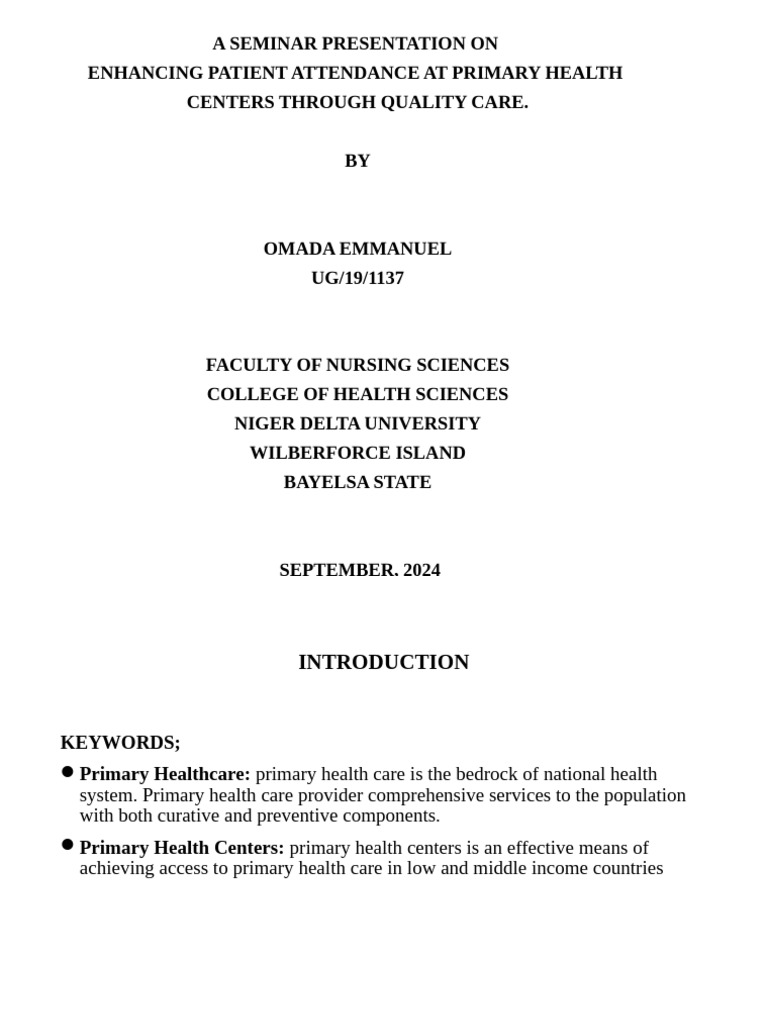 Enhancing Patient Outcome Updated 2 | PDF | Health Care | Health ...