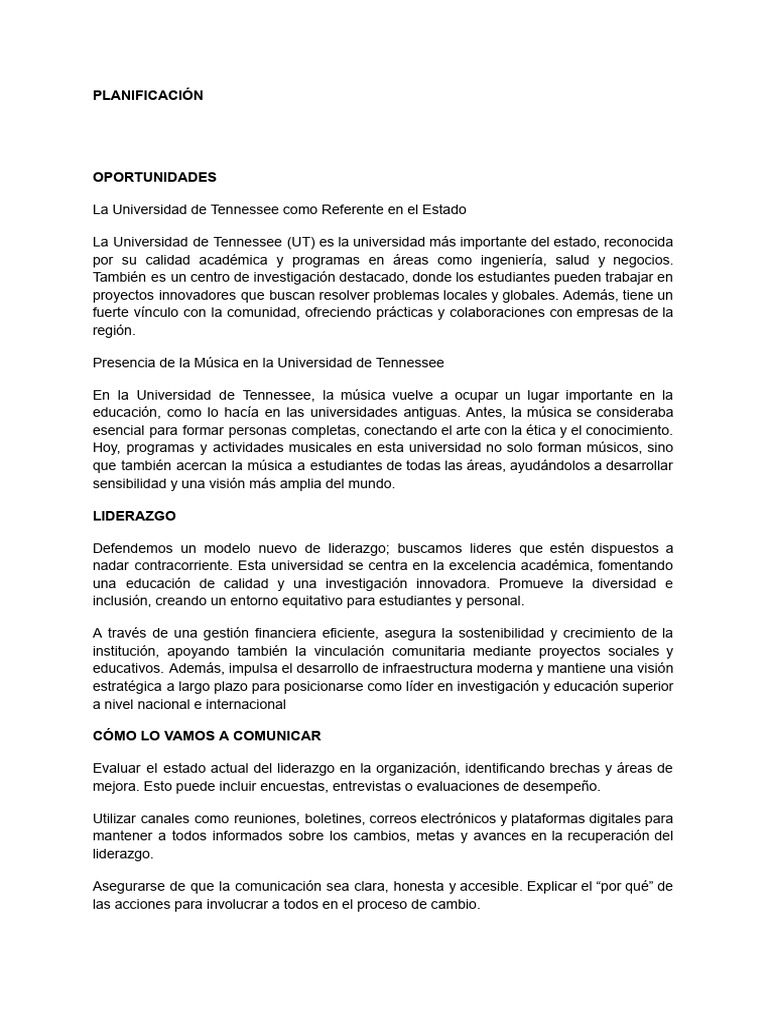 Planificación RRPP | PDF | Liderazgo | Compromiso civil