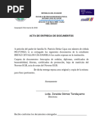 Ejemplo Nota de Entrega Documentos Word | PDF