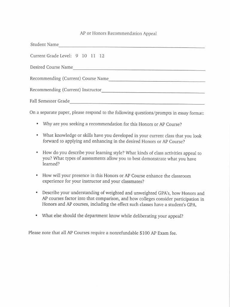 Appeal Form | PDF