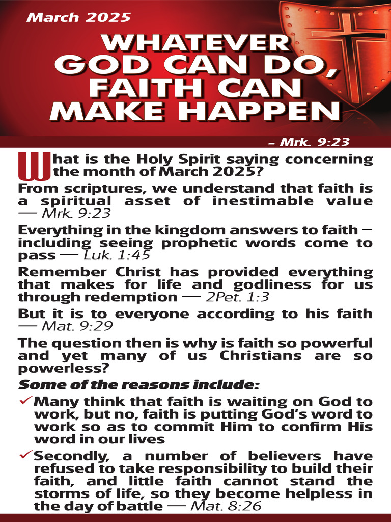 Prophetic Focus Formarch 2025 - Approved | PDF