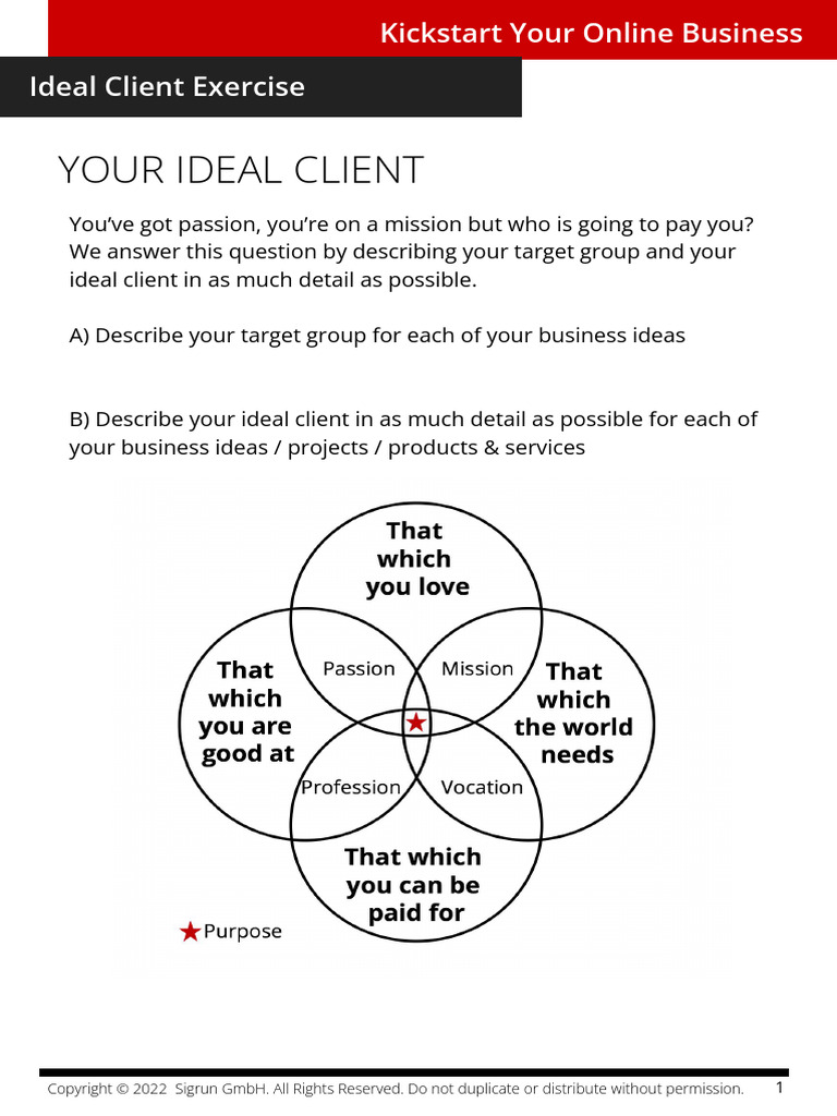 Ideal Client Exercise | PDF