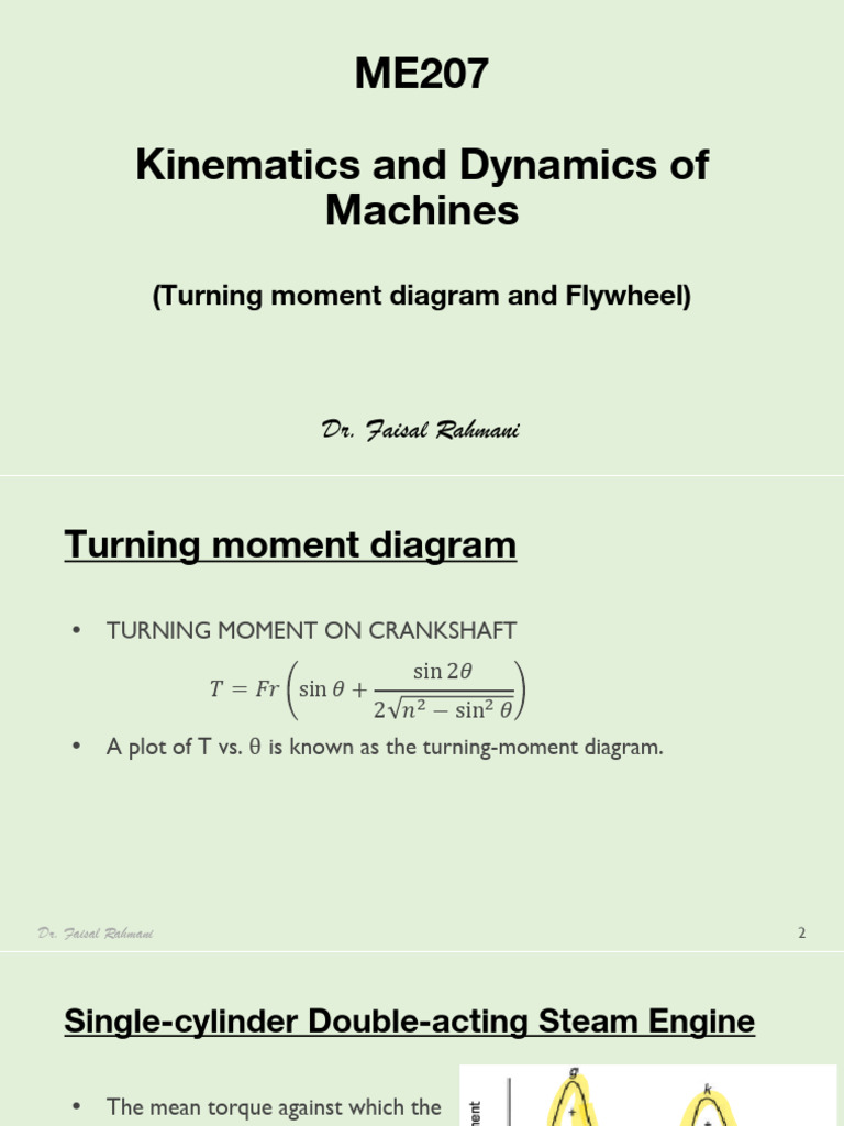 Flywheel Dynamics in Engine Kinematics | PDF | Applied And ...