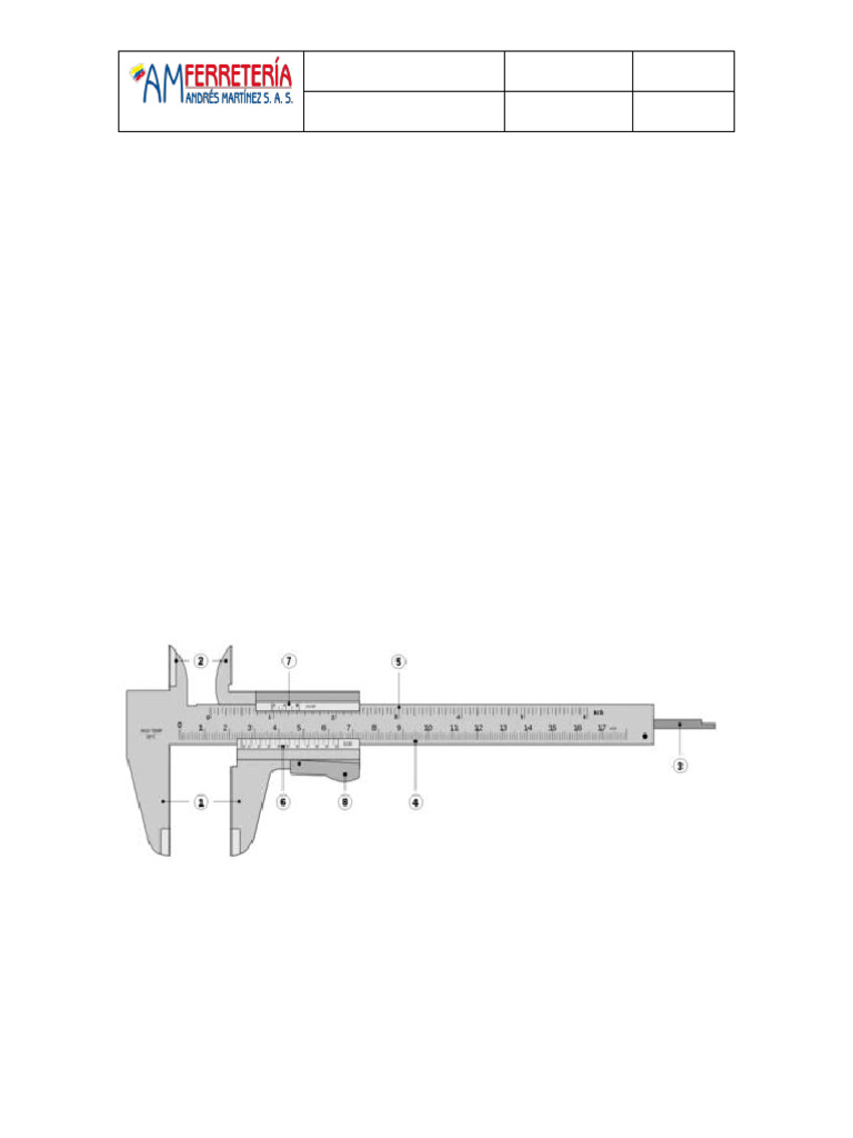 IQ1003 Instructivo para El Manejo de Pie de Rey | PDF
