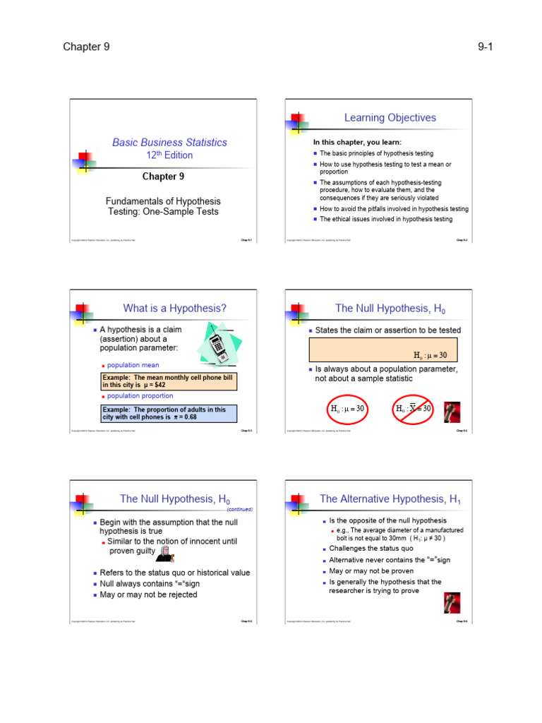 ch09 | PDF | Type I And Type Ii Errors | Null Hypothesis