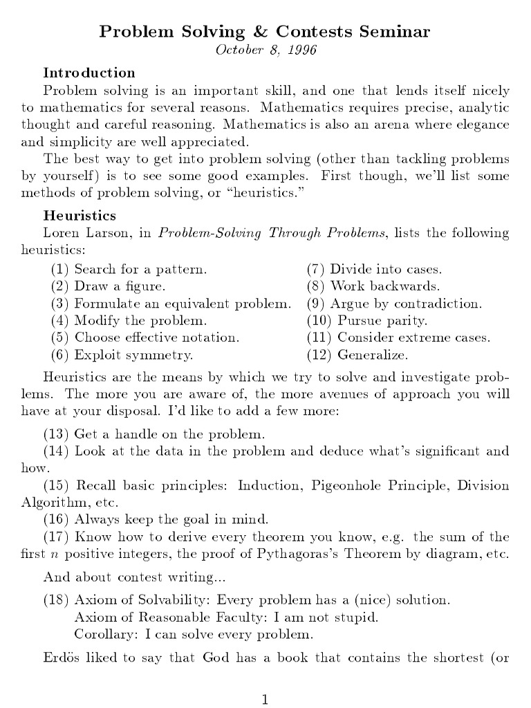Problem Solving & Contest Seminar Probs(21) Sols-96-p23 | PDF