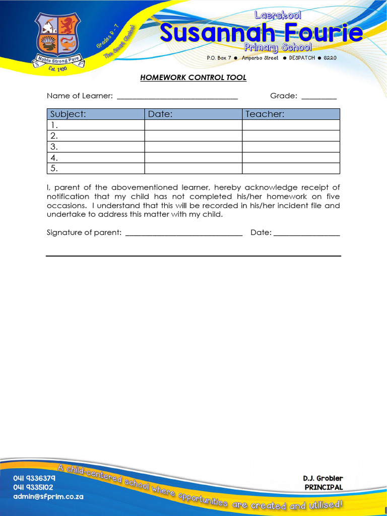 Homework Control Tool | PDF