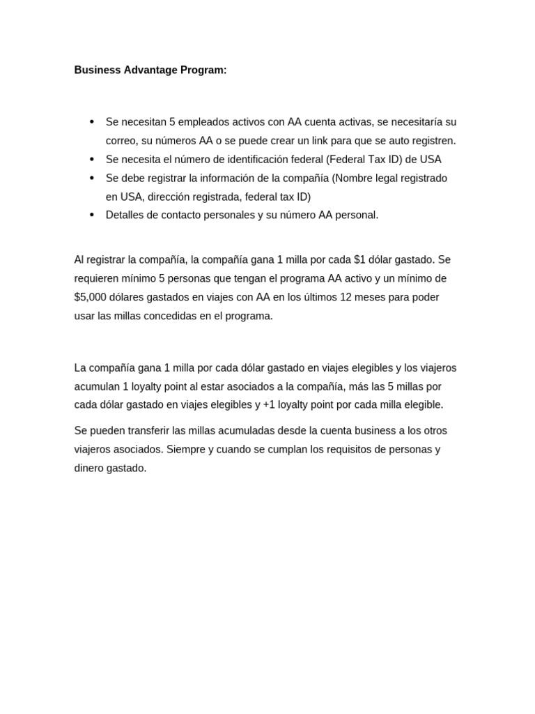 Business Advantage Program | PDF