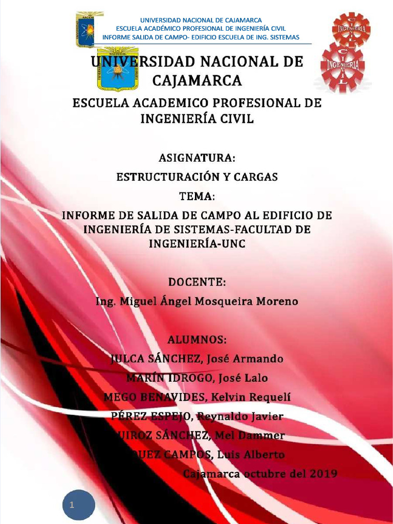 PDF Universidad Nacional de Cajamarca Informe Sistemas - Compress | PDF | edificio | Ingeniero civil