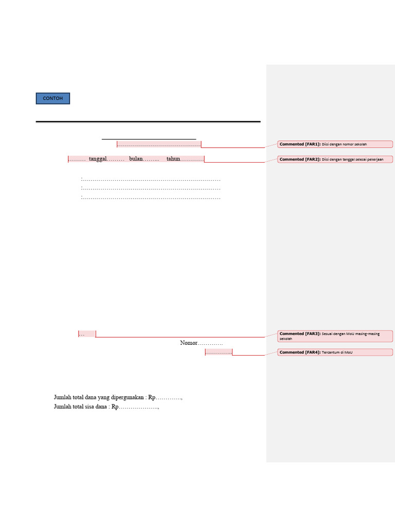 00 Contoh Format BAST Baru | PDF