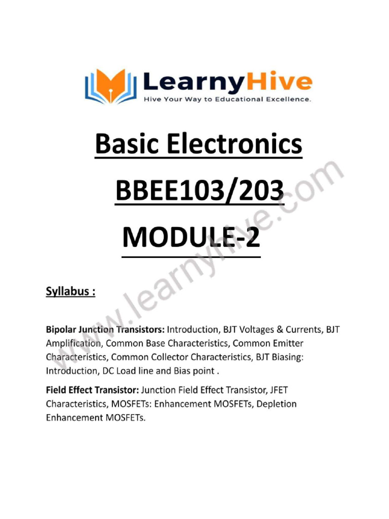 Module 2 Basic Electronics | PDF
