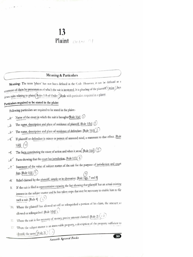 Plaint | PDF | Lawsuit | Legal Procedure
