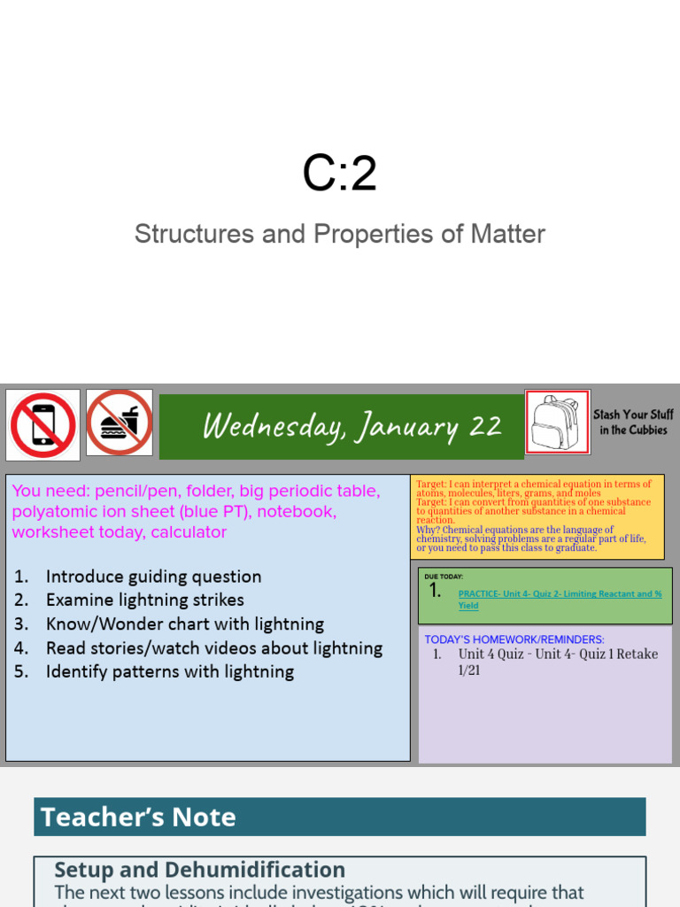 C - 2 Structures and Properties of Matter (Unit 5) | PDF | Chemistry | Force