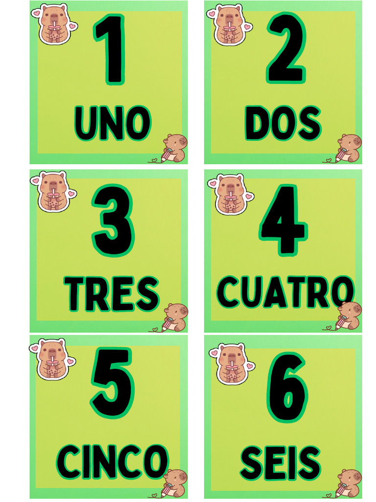 Banda numérica del 1 al 100 para imprimir | PDF