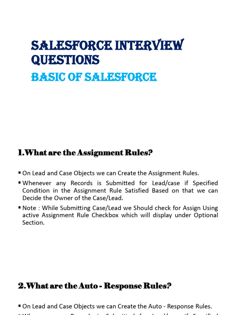 Salesforce Interview Prep Guide | PDF