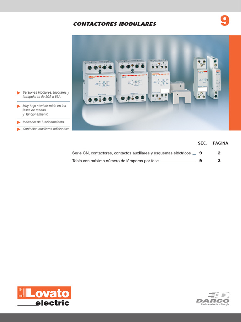 09 Contactores Modulares Lovato | PDF | Corriente alterna ...