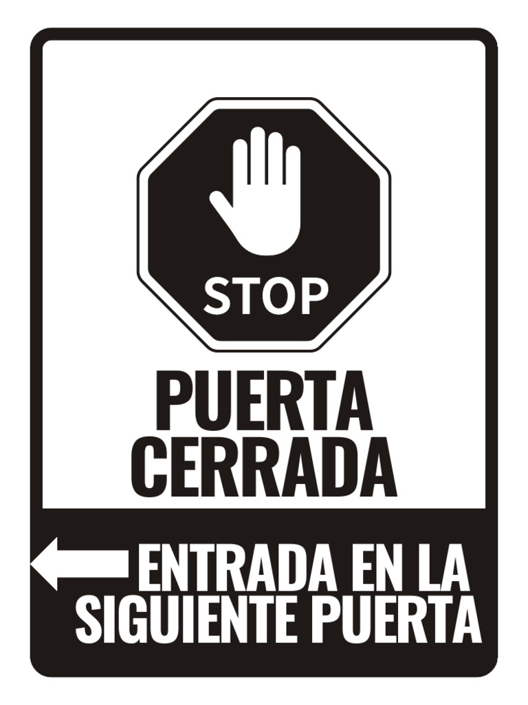 Red White Simple Minimalist Stop No Entry Security Sign Poster | PDF