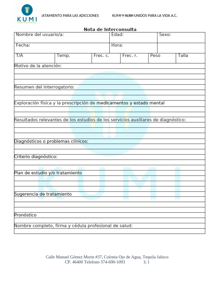 Interconsulta en Clínica de Adicciones | PDF