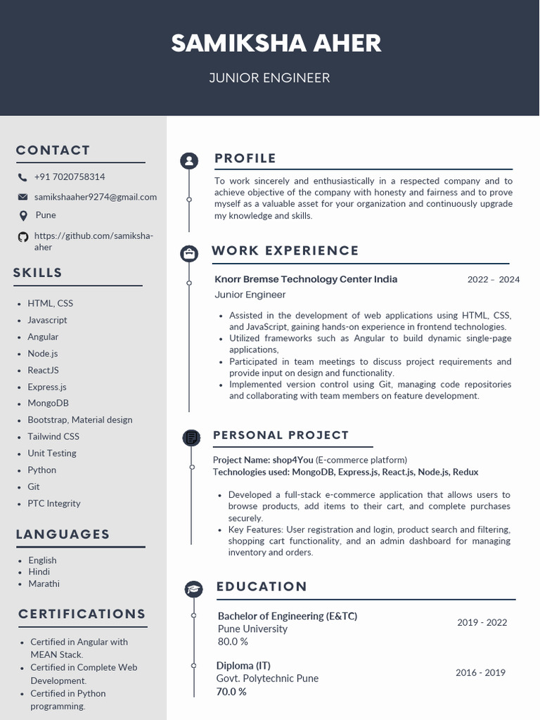 SamikshaAher Resume 1736914144660 Samiksha Aher-5 | PDF | Java Script | Software