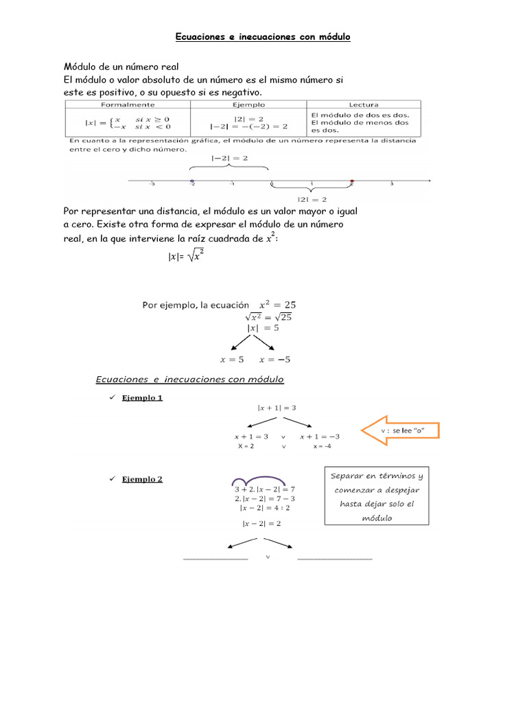2do 5º3 - Ecuaciones e Inecuaciones Con Módulo | PDF