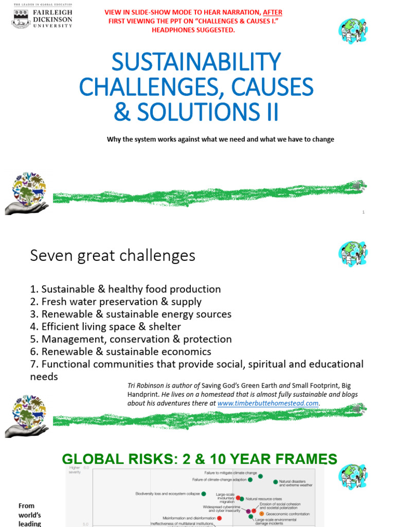 Module 3 Slides Sustainability Challenges, Cause and Solutions II | PDF ...