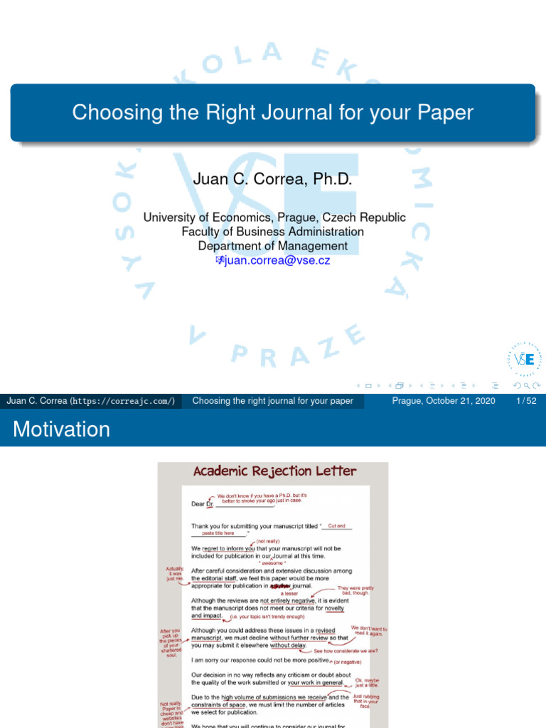 Selecting the Best Journal for Submission | PDF | Citation