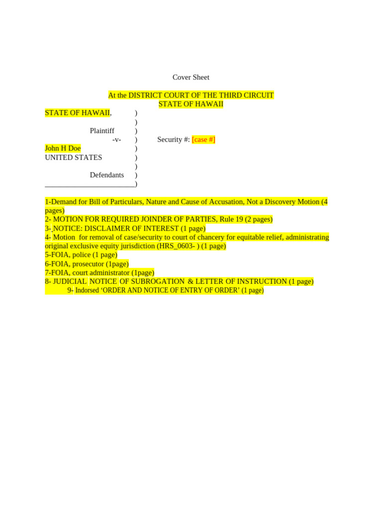 Cover Sheet, Template | PDF