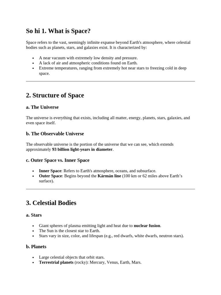 space notes | PDF | Planets | Outer Space