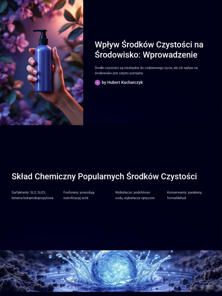 Wplyw Srodkow Czystosci Na Srodowisko | PDF