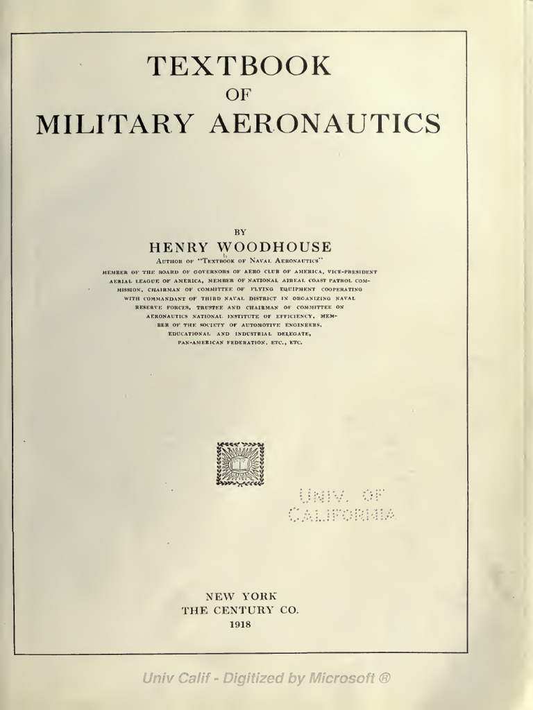 Textbook of Military Aeronautics | PDF | Military Aircraft | Airplane