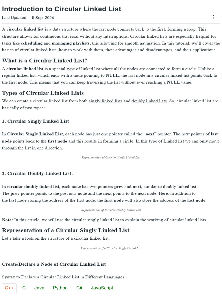 6 5 Circular Linked List Pdf Pointer Computer Programming Computing
