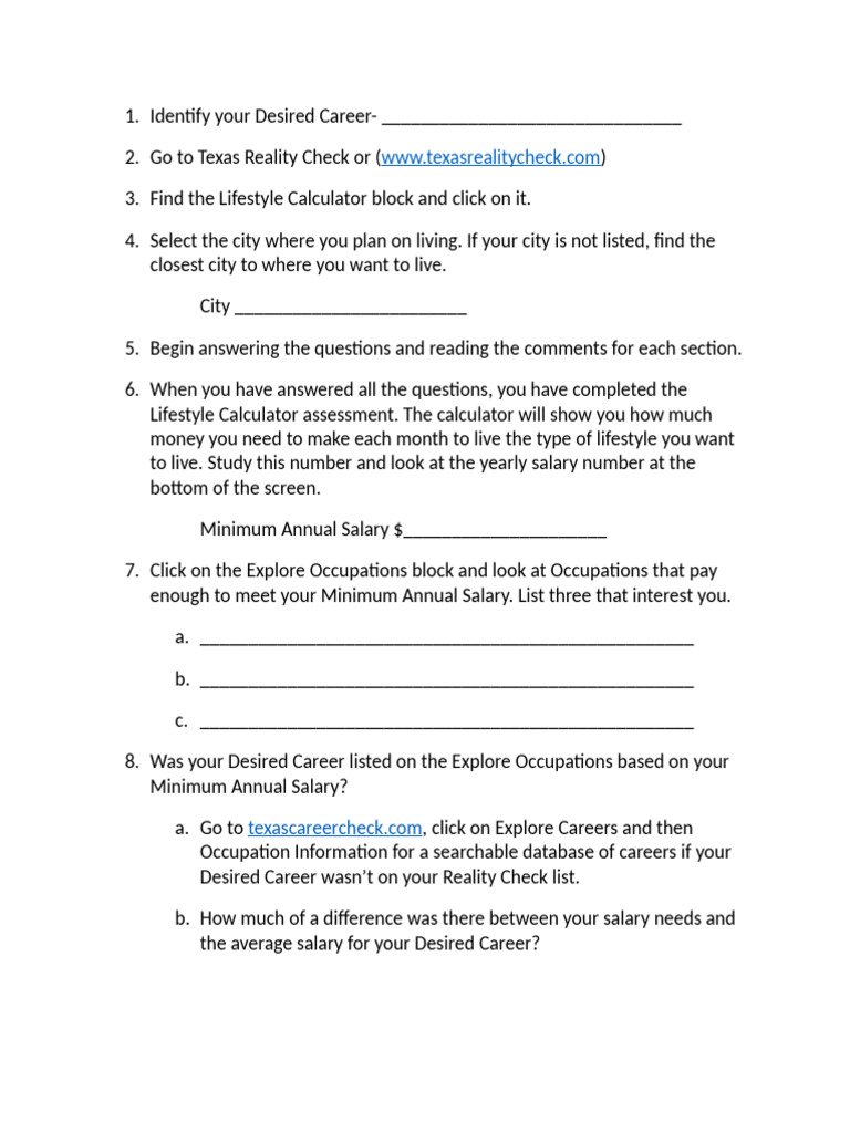 Texas Reality Check | PDF