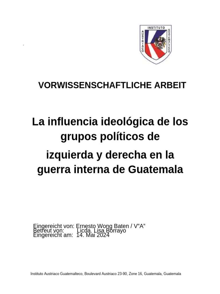 Ideologías en la Guerra Civil de Guatemala | PDF | Guatemala