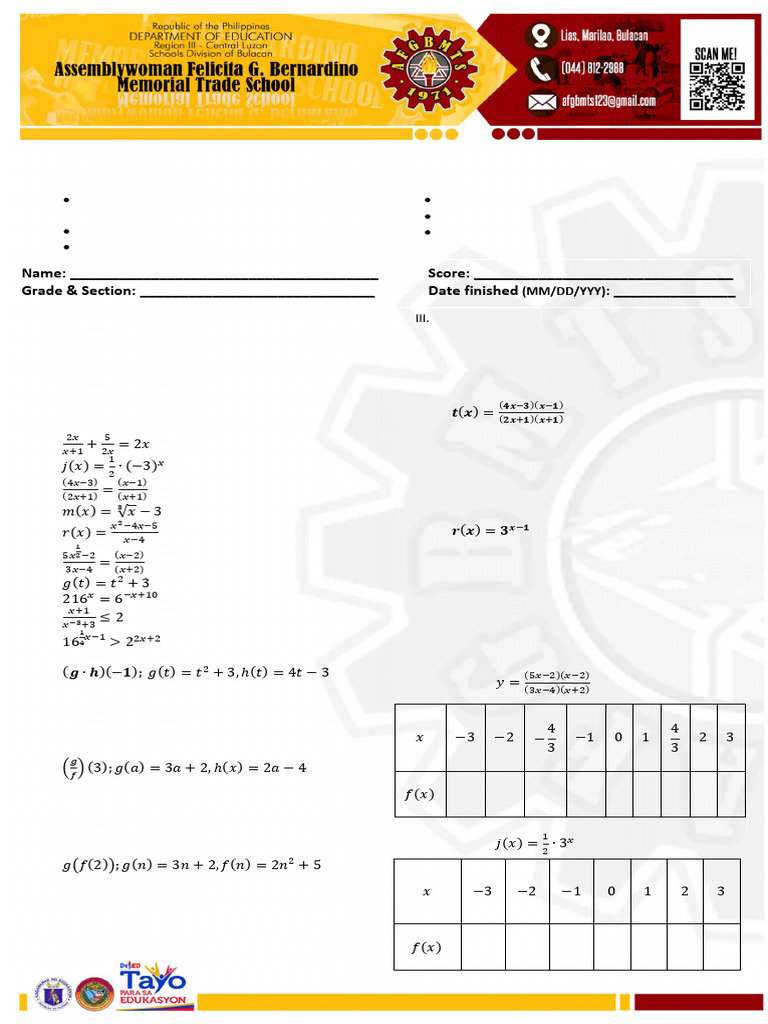PERFORMANCE-TASK-IN-GENERAL-MATHEMATICS-WEEK-1-TO-6 | PDF | Function ...