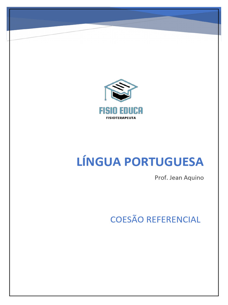 Material Aula 1 - Jean Aquino - Coesão Referencial 2025 | PDF | Sociedade | Dinheiro