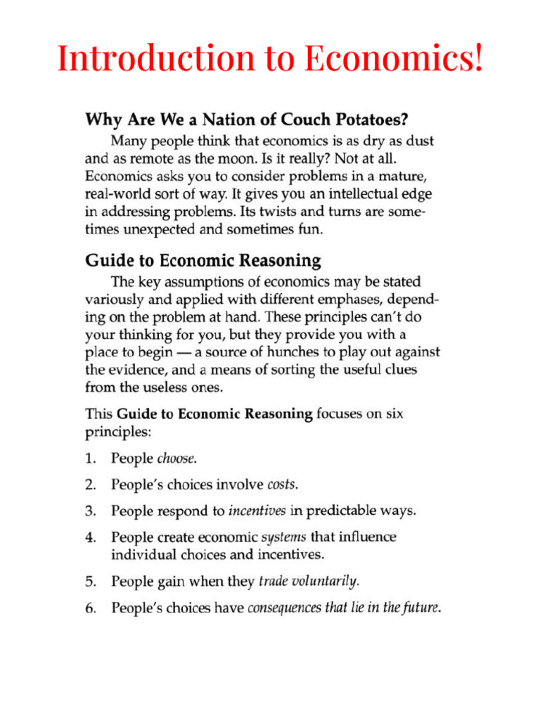 Basics of Economics Explained | PDF