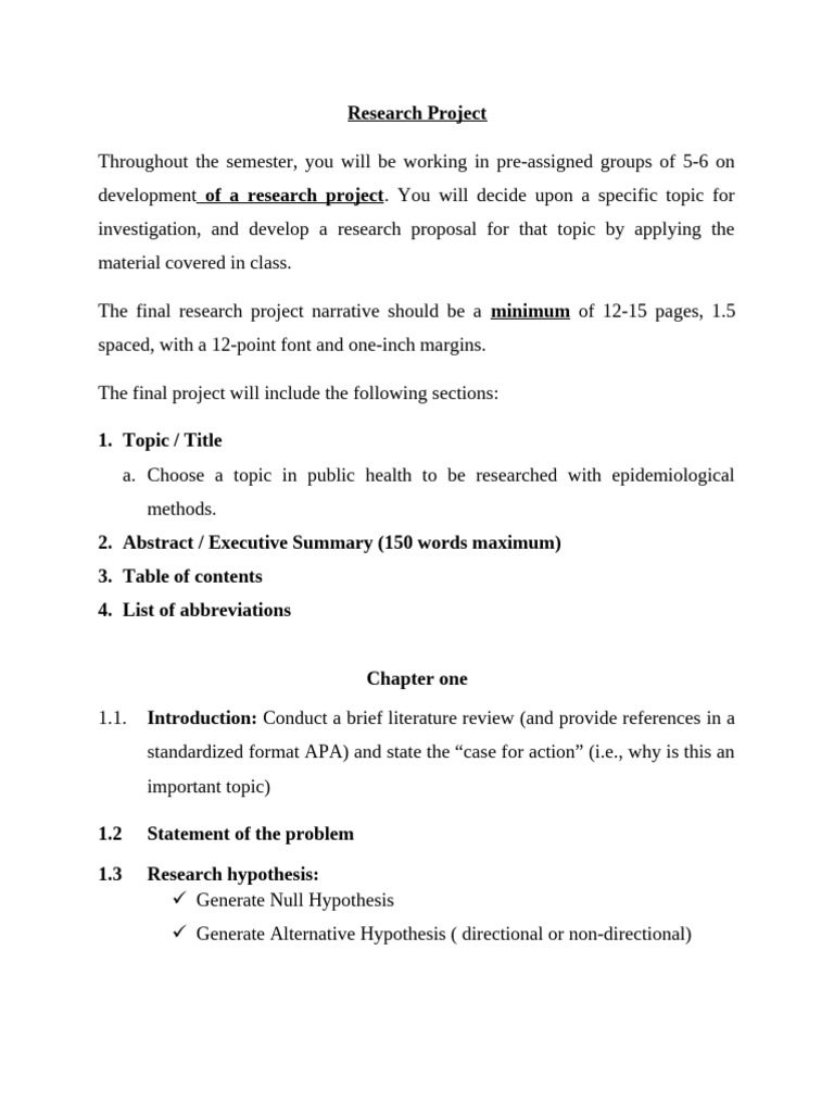 Public Health Research Proposal Guide | PDF | Validity (Statistics ...
