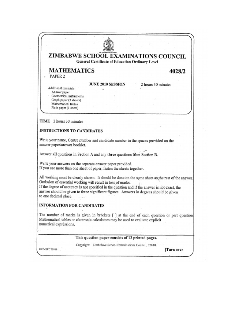 June 2014 Maths Paper 2 | PDF