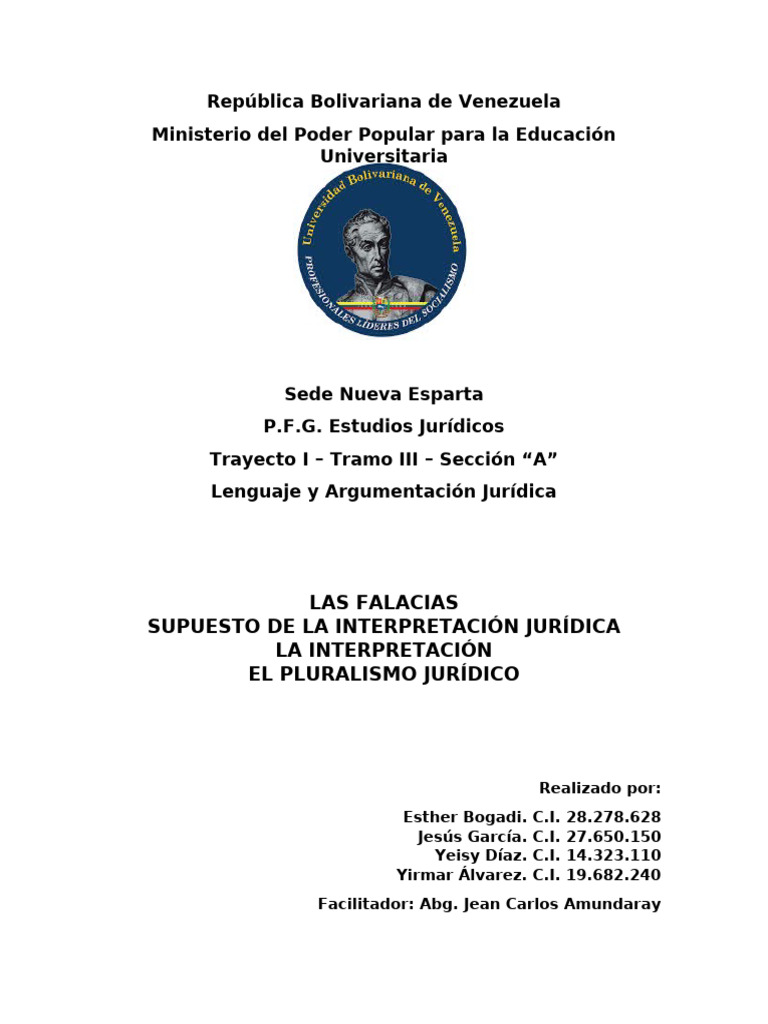 Tema 8 - 9 - 10 - 11 - L&A - Trabajo Grupal | PDF | Falacia | Argumento